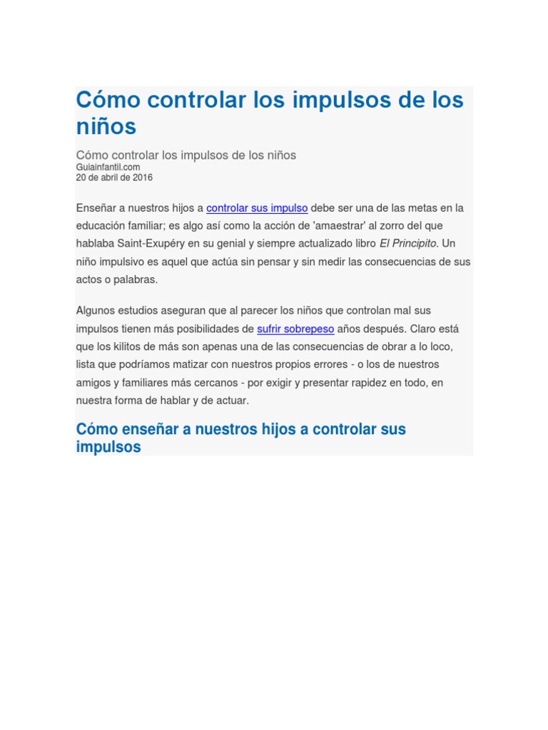 Técnicas para Controlar Impulsos en Niños | PDF | Semáforo | Dibujo