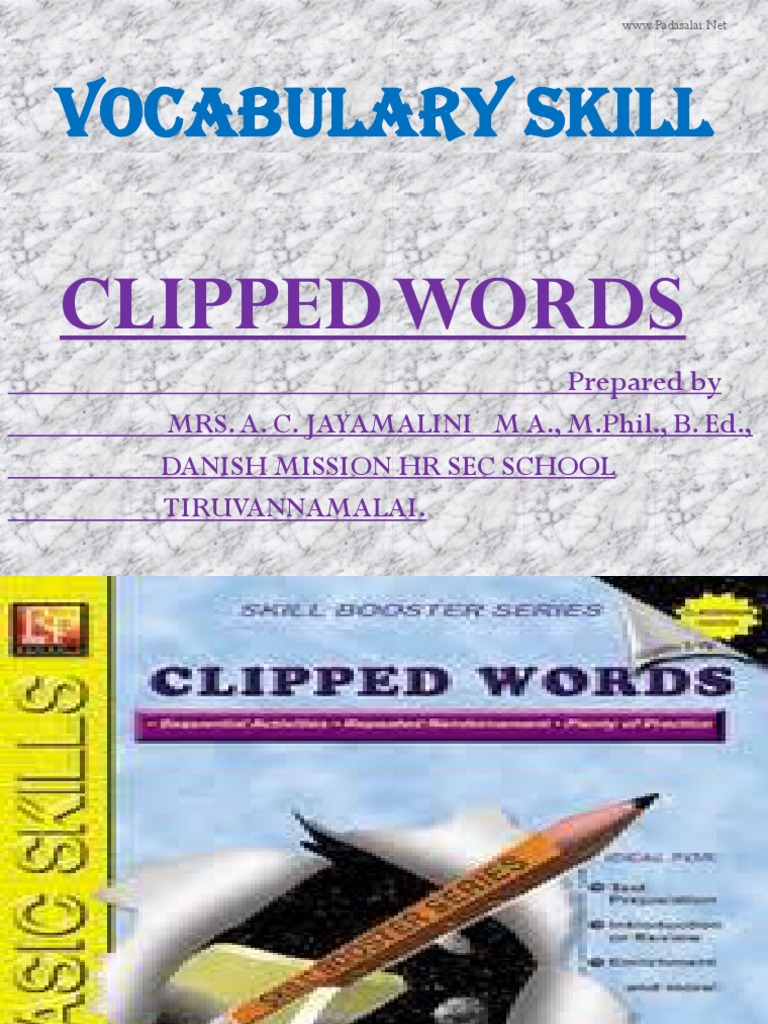 11th 12th English Clipped Words | PDF
