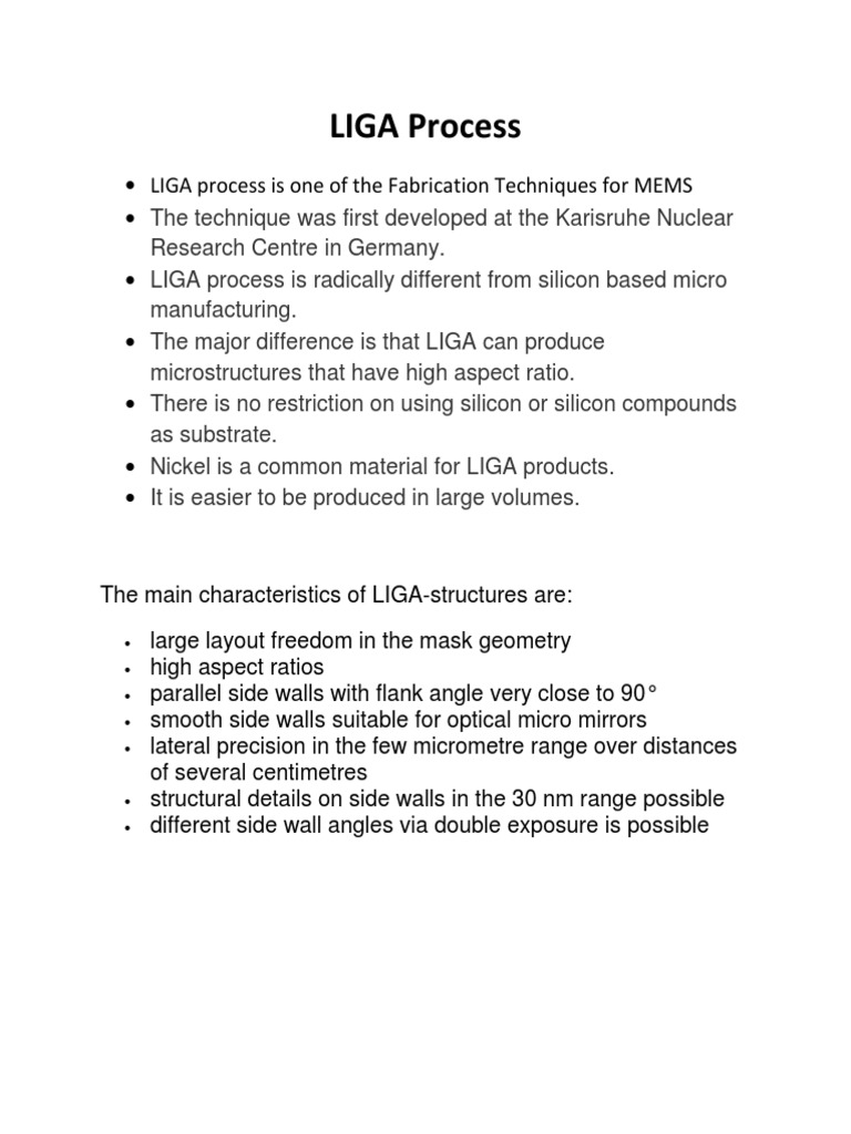 An In-Depth Look at the LIGA Process for Microfabrication: Key Steps ...