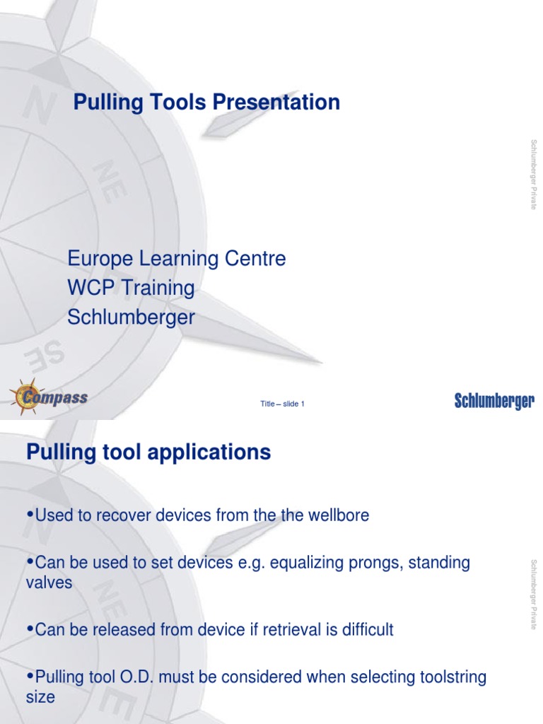 Pulling Tools Presentation: Europe Learning Centre WCP Training ...
