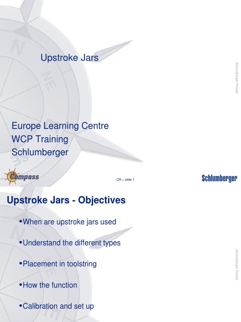 Upstroke Jars: Europe Learning Centre WCP Training Schlumberger | PDF ...