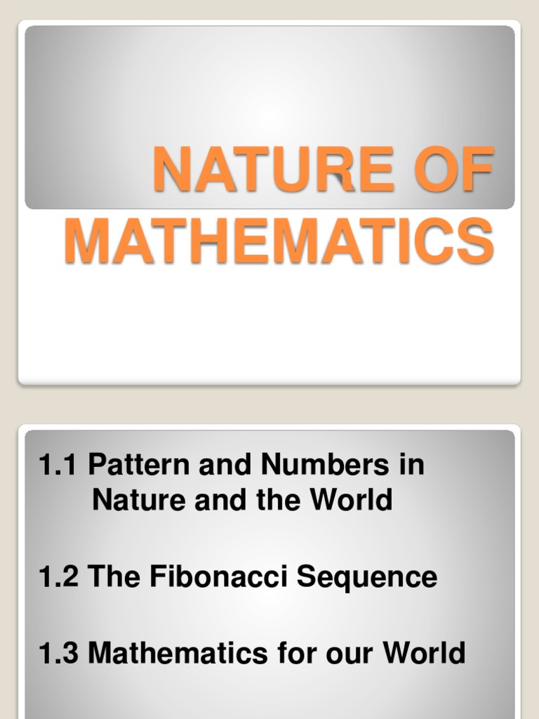 Nature of Mathematics | PDF | Pattern | Symmetry