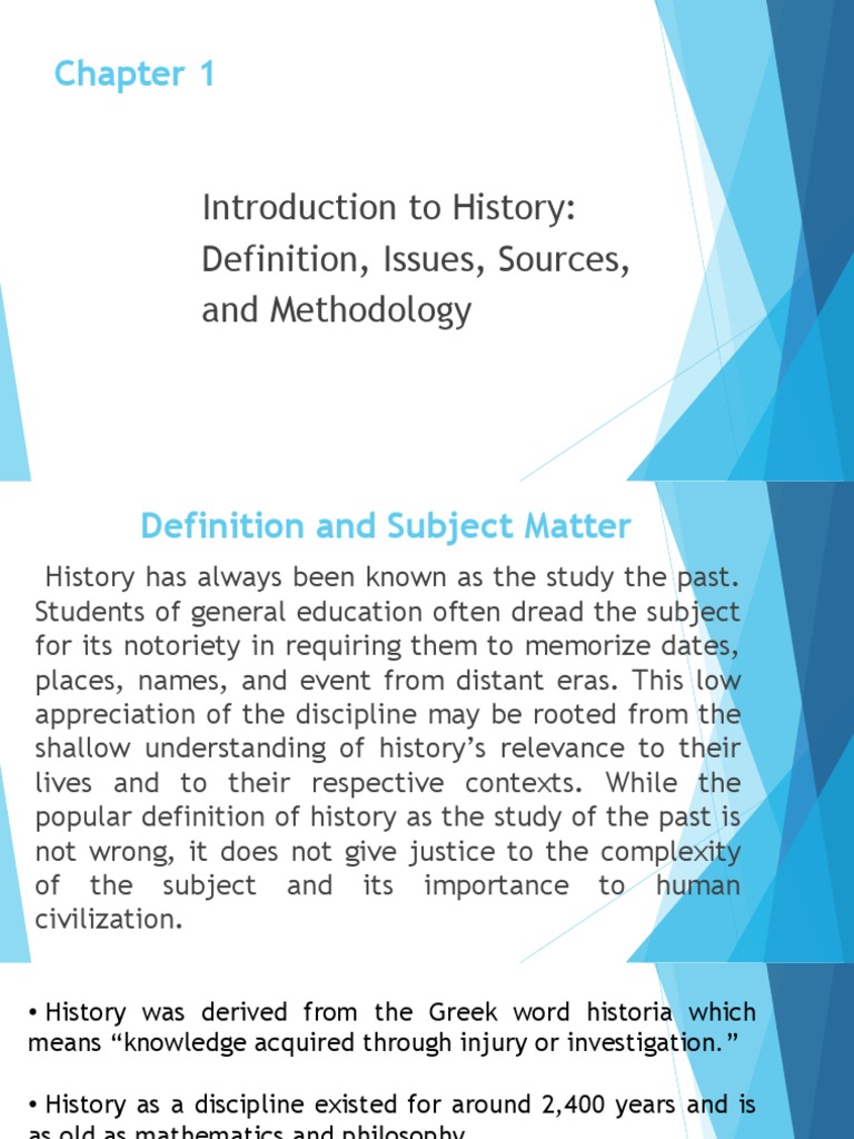 Chapter 1 Introduction To History | PDF | Primary Sources | Historian