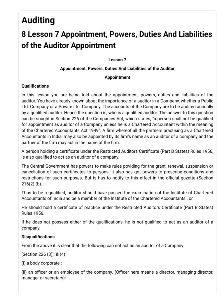 Audit and Assurance | PDF | Auditor's Report | Board Of Directors