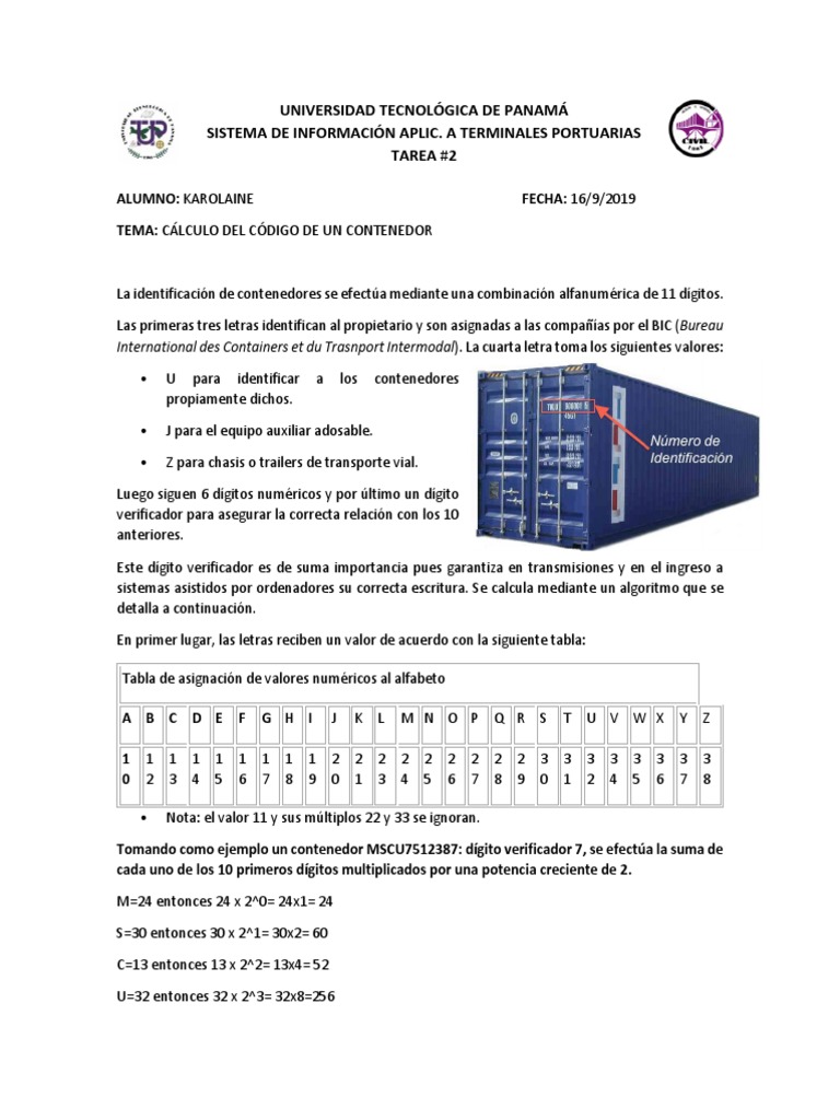 Codigo Contenedor | PDF | Enseñanza de matemática | Informática
