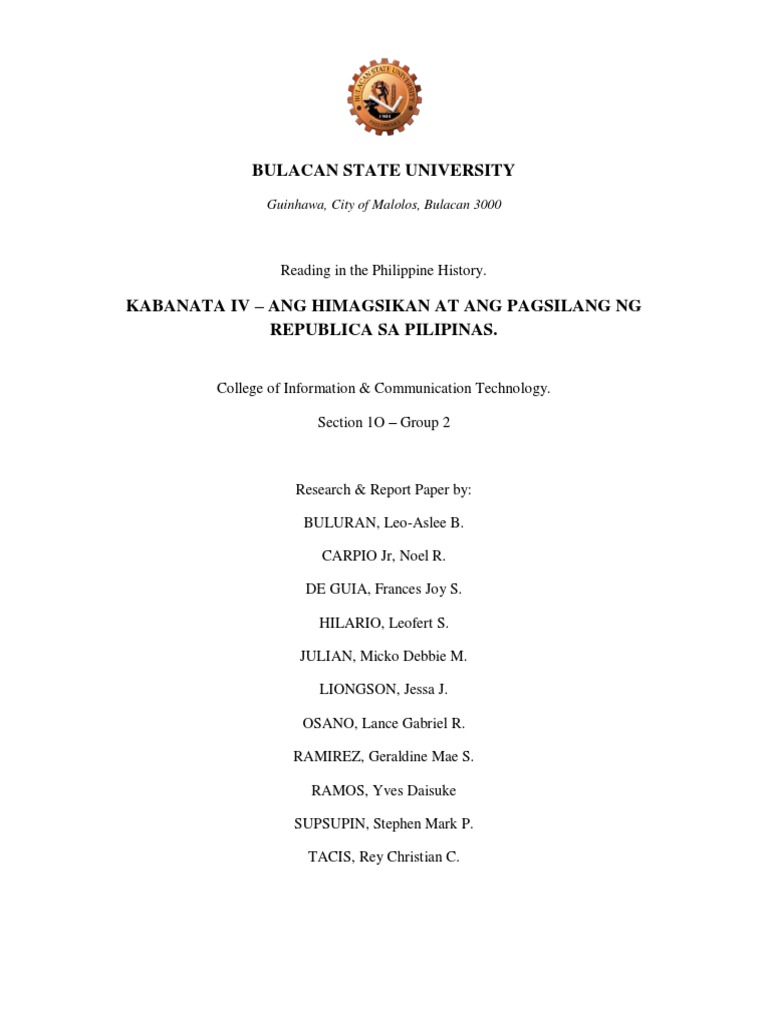 Ang Himagsikan at Ang Pagsilang NG Republica Sa Pilipinas. | PDF