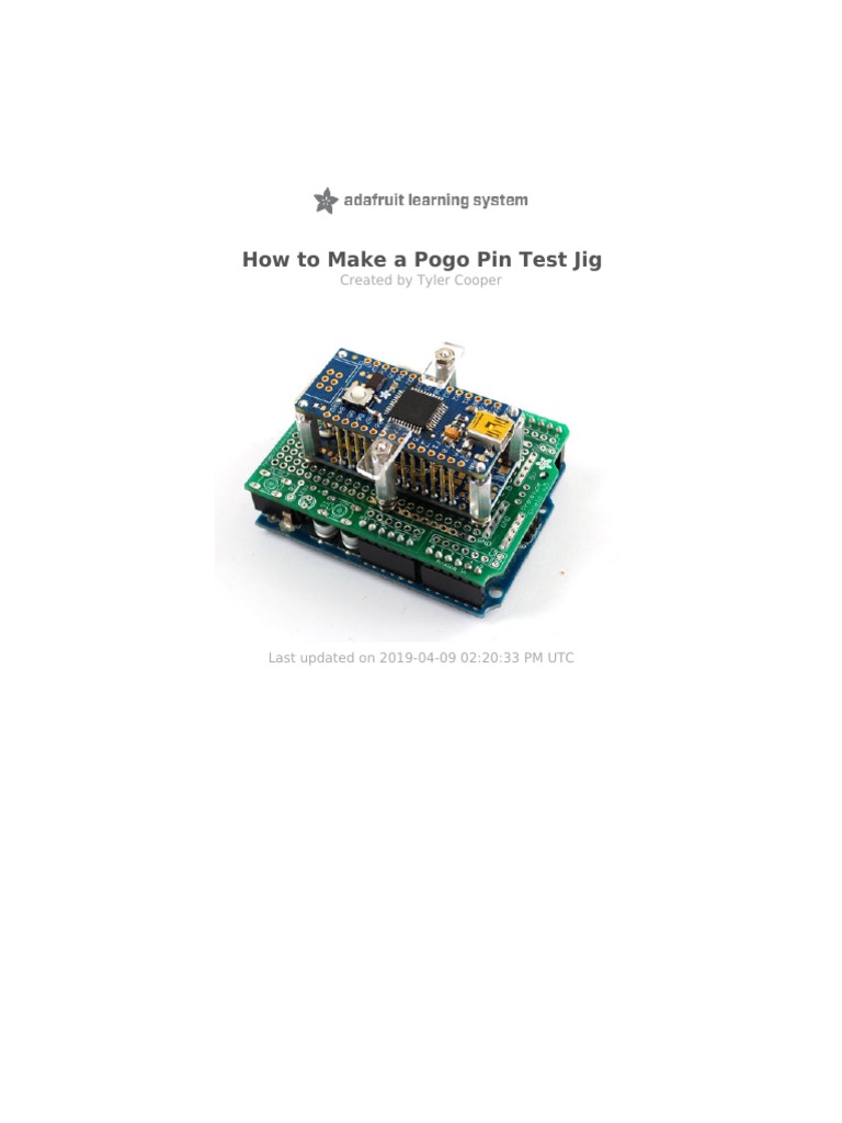 How To Make A Pogo Pin Test Jig | PDF | Printed Circuit Board | Arduino