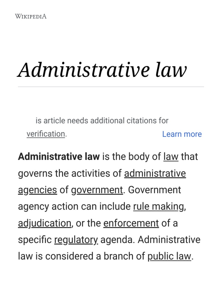 Administrative Law Note PDF | PDF