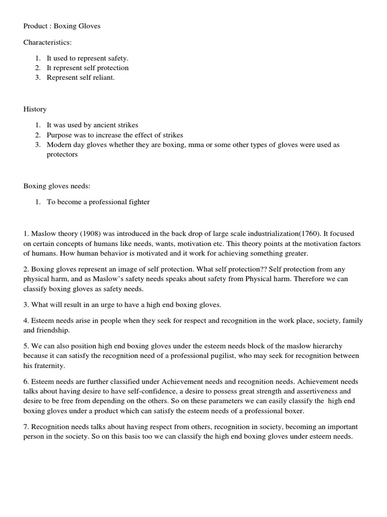 Product Boxing Gloves | PDF