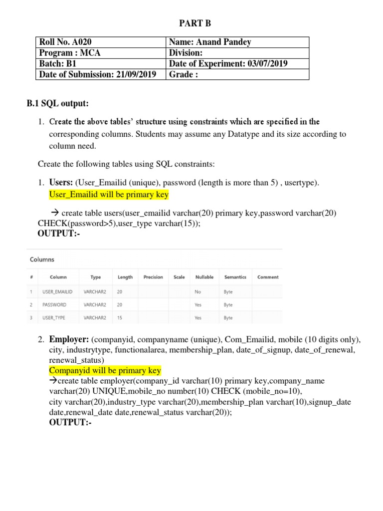 PART B 2 Exp | PDF | Data Management | Computer Data