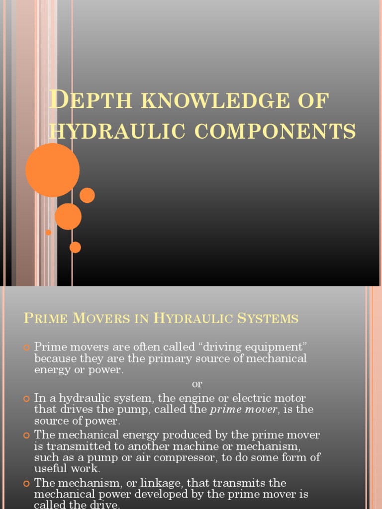 Advance Hydraulics Training Leture PPT (12weeks) | PDF | Electric Motor ...