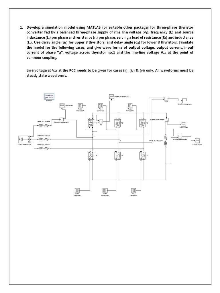 MATLAB Three-Phase Converter Simulation | PDF | Mains Electricity ...