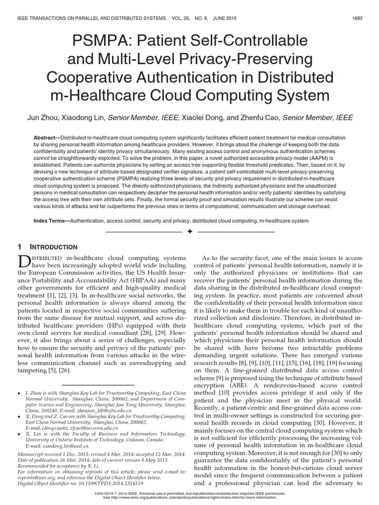 PSMPA: Patient Self-Controllable and Multi-Level Privacy-Preserving ...