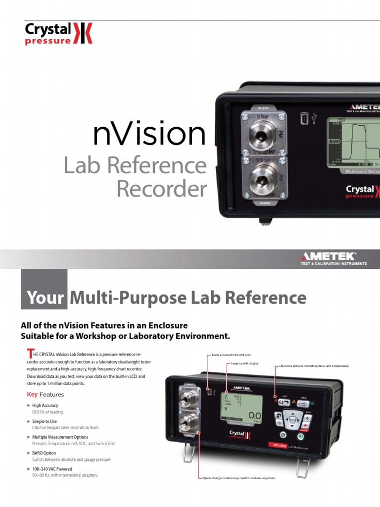 Nvision: Lab Reference Recorder | PDF | Calibration | Electrical ...