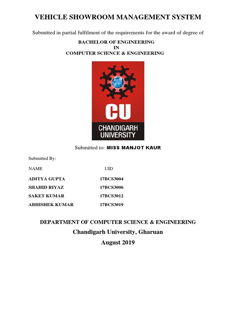 Synopsis Front Page | PDF