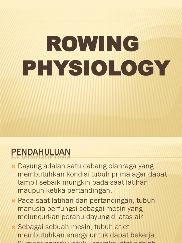 Rowing Physiology PDF | PDF