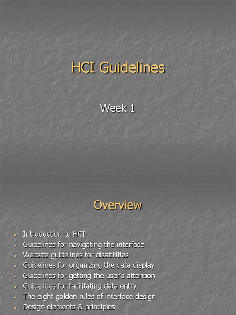 Essential Human-Computer Interaction Guidelines for Designing ...