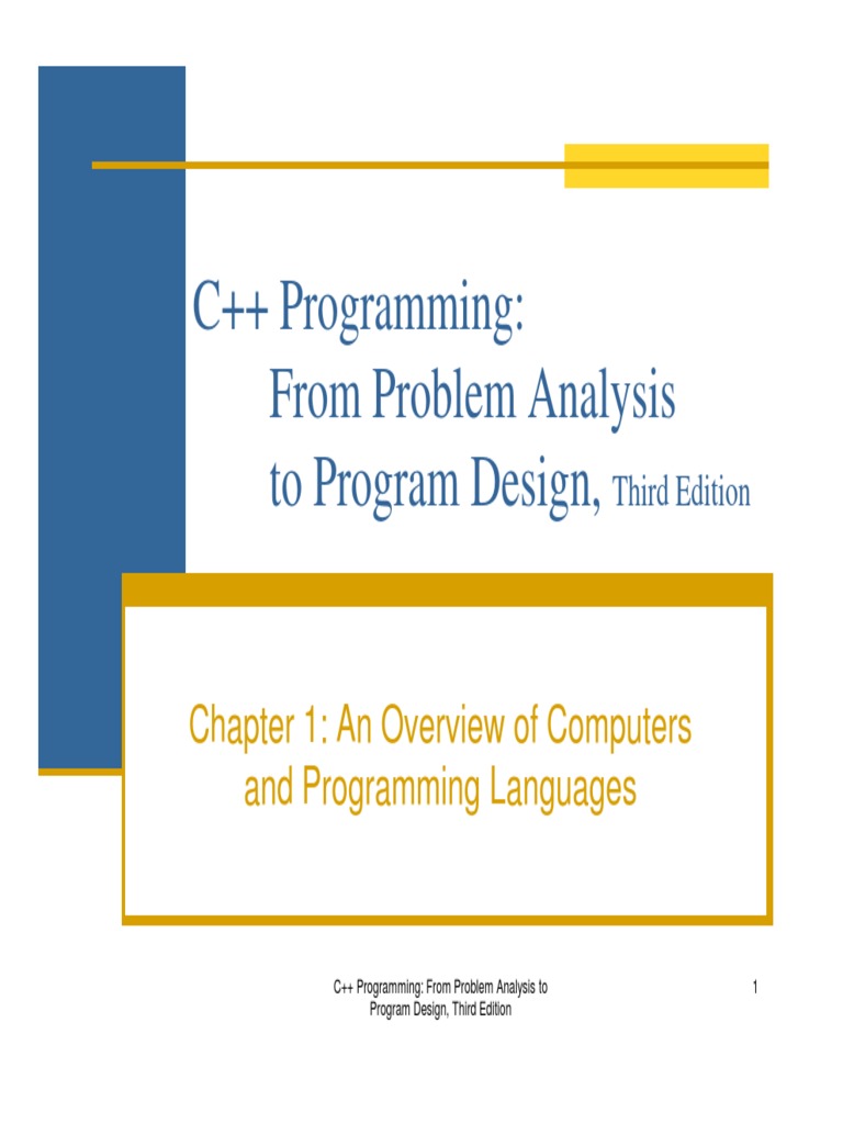 ch1 C++ | PDF | Computer Program | Programming