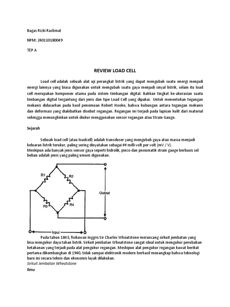 Load Cell | PDF | Sains & Matematika