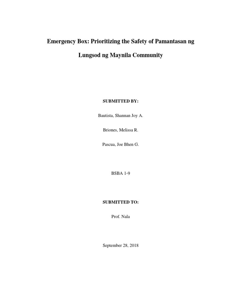 MMW Project Proposal | PDF | Business