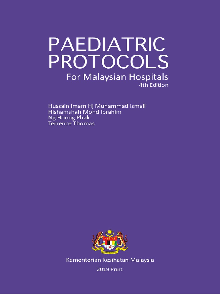 Paediatric Protocols 4th Edition (MPA Version) 2nd Print Aug 2019 | PDF ...