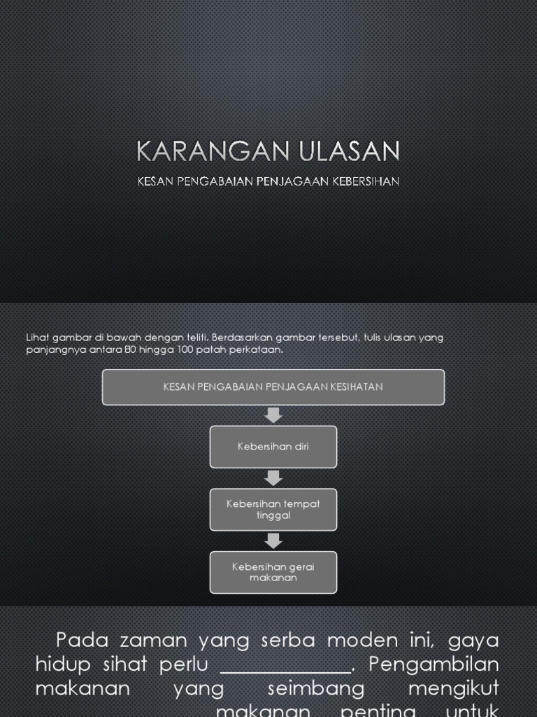 KARANGAN ULASAN-kebersihan Diri | PDF | Karier & Perkembangan | Kesehatan Holistik