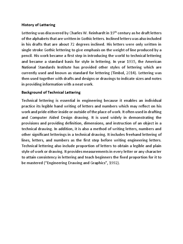 Technical Lettering | PDF | Drawing | Technical Drawing