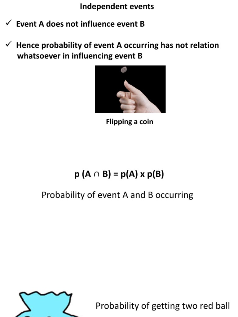 Event A Does Not Influence Event B Hence Probability of Event A ...