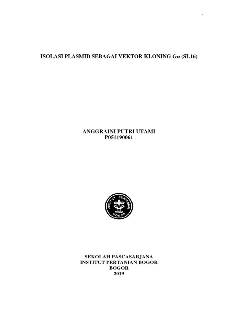 Isolasi Plasmid Gen | PDF