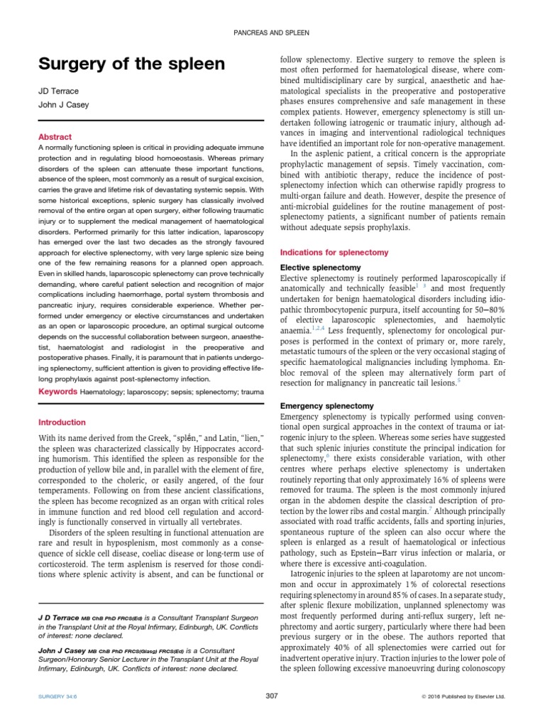 Trauma Management | PDF | Surgery | Spleen