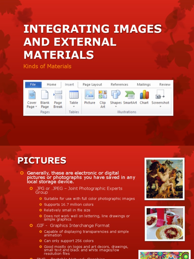 Integrating Images and External Materials | PDF | Graphics ...
