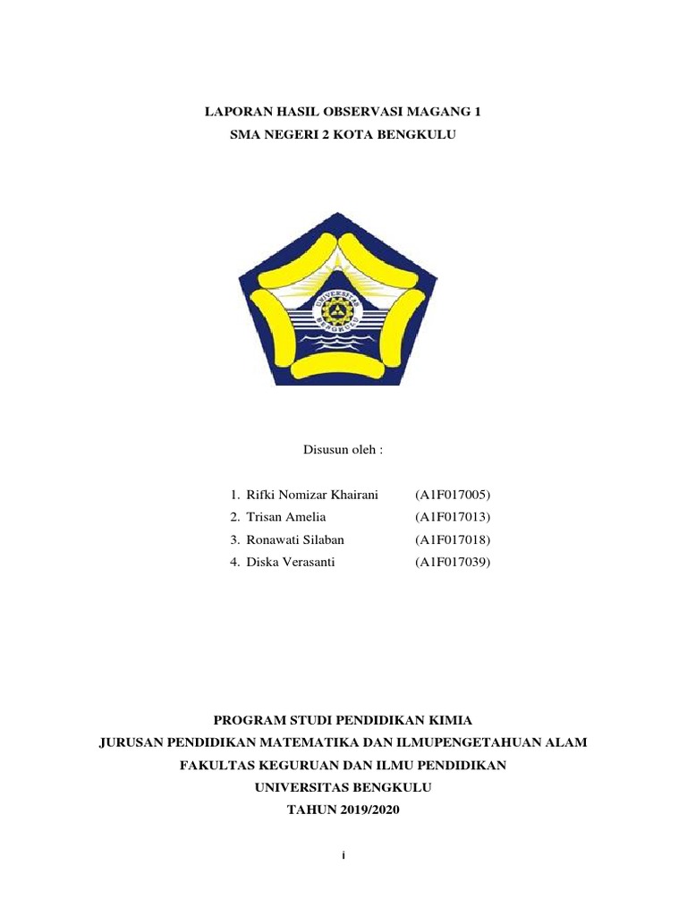 Contoh Laporan Magang 1 | PDF