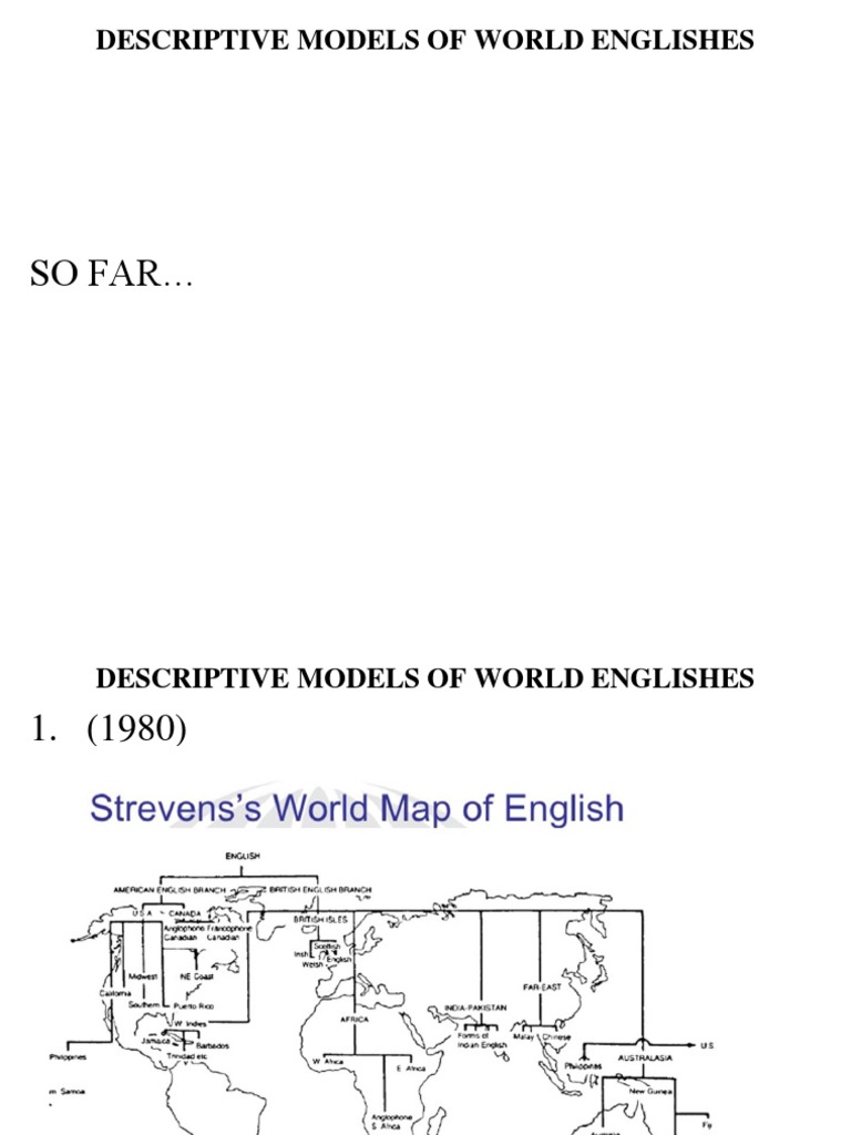 So Far : Descriptive Models of World Englishes | PDF | Adjective ...