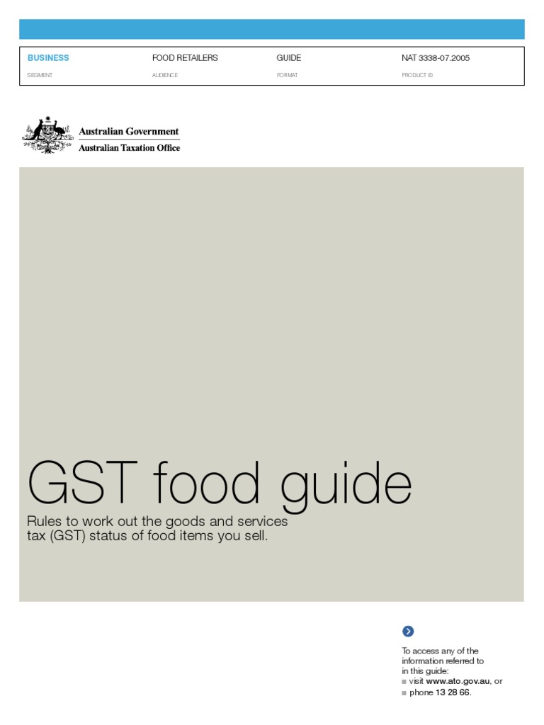 GST Food Guide | PDF | Value Added Tax | Drink