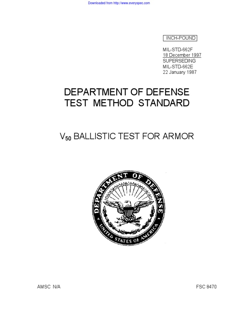 Mil STD 662f | PDF | Projectiles | Ammunition
