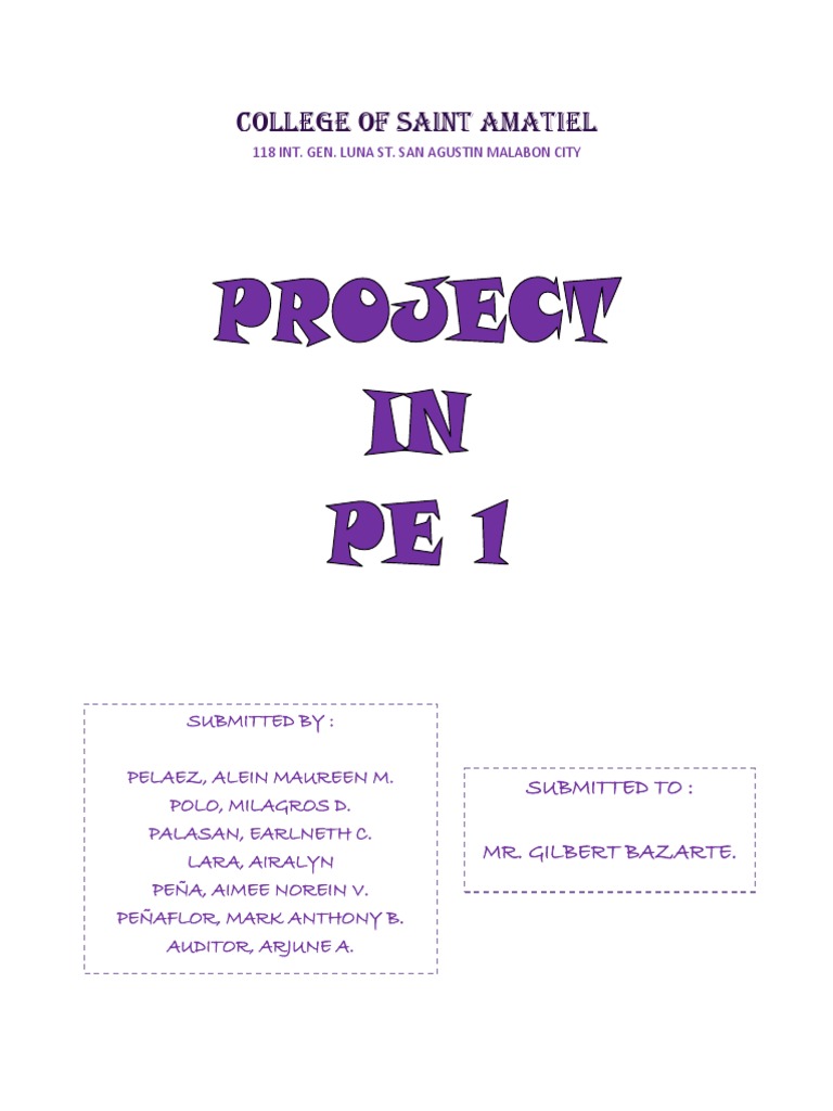 College of Saint Amatiel Pe Project | PDF