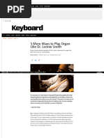 Hammond Organ Drawbar Settings Guide | PDF | Elements Of Music | Sound