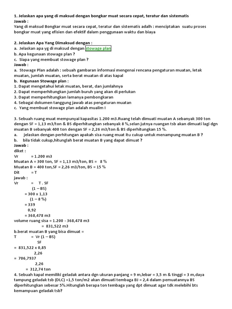 Soal Dan Jawaban Muatan | PDF