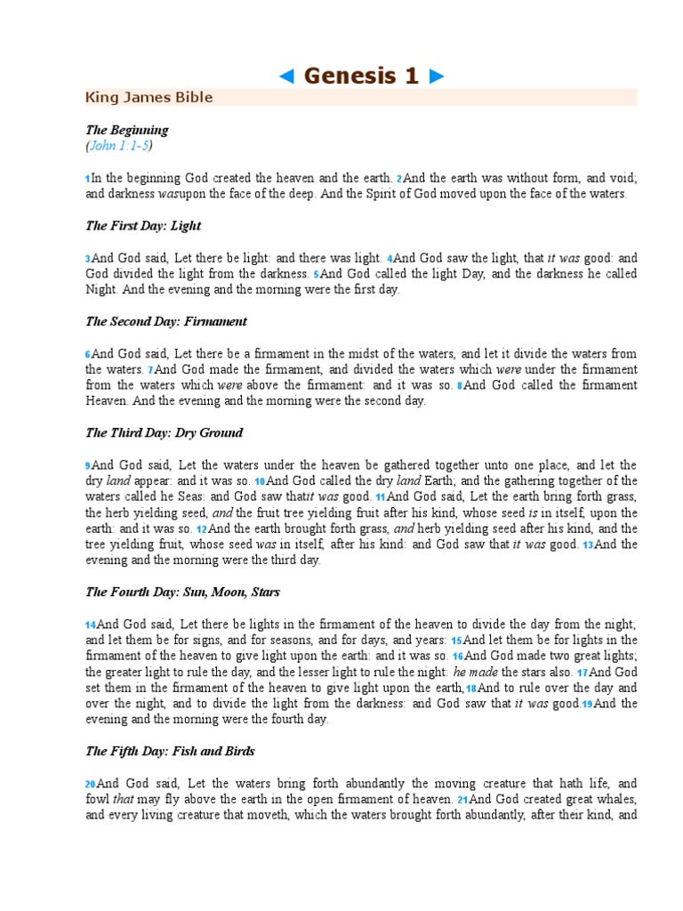 Genesis 1: John 1:1-5 | PDF | Genesis Creation Narrative | Religious ...