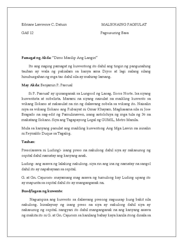 Pagsusuring Basa | PDF