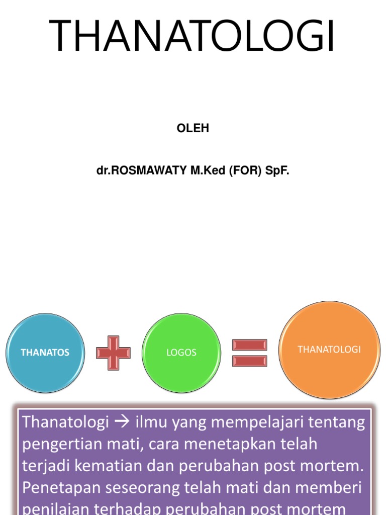 Dasar-Dasar Thanatologi dan Kematian | PDF