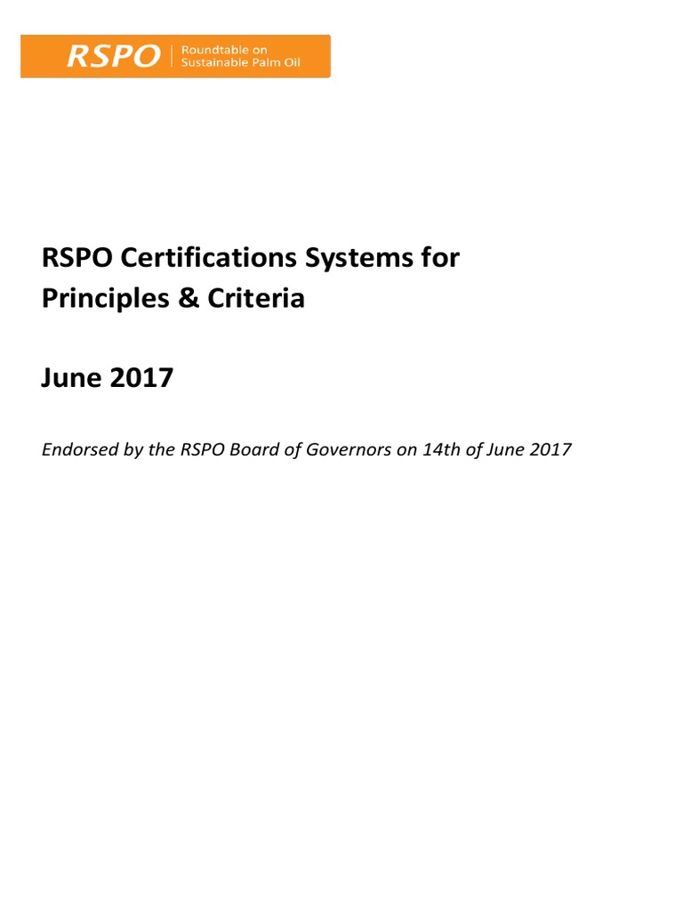 RSPO | PDF | Certification | Audit
