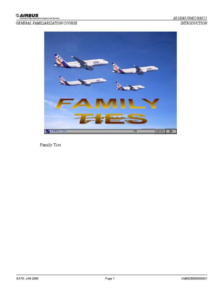 Family Ties: A318/A319/A320/A321 General Familiarization Course | PDF ...