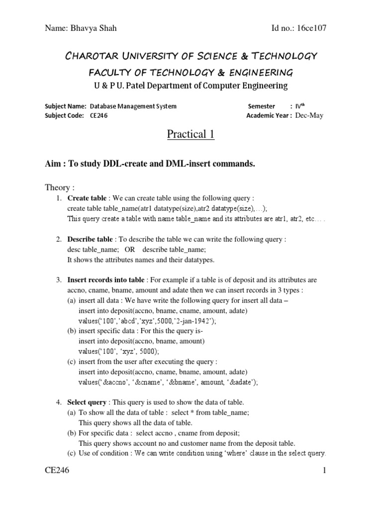 Practicals | PDF | Pl/Sql | Sql