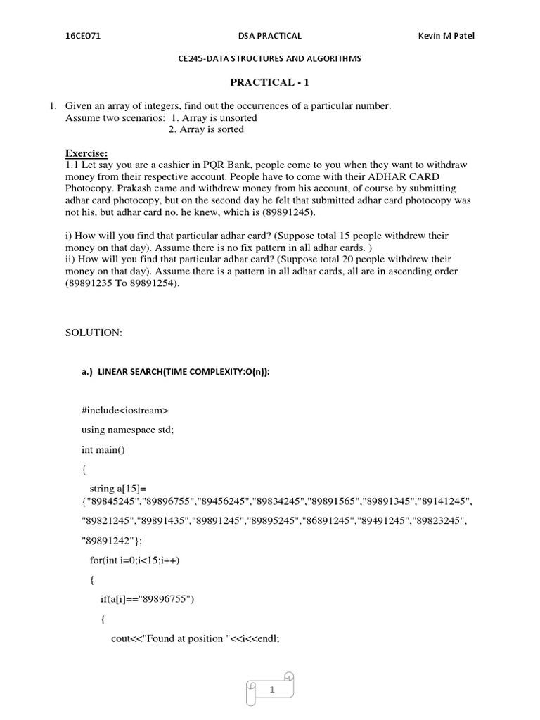 Practicals | PDF | Discrete Mathematics | Algorithms