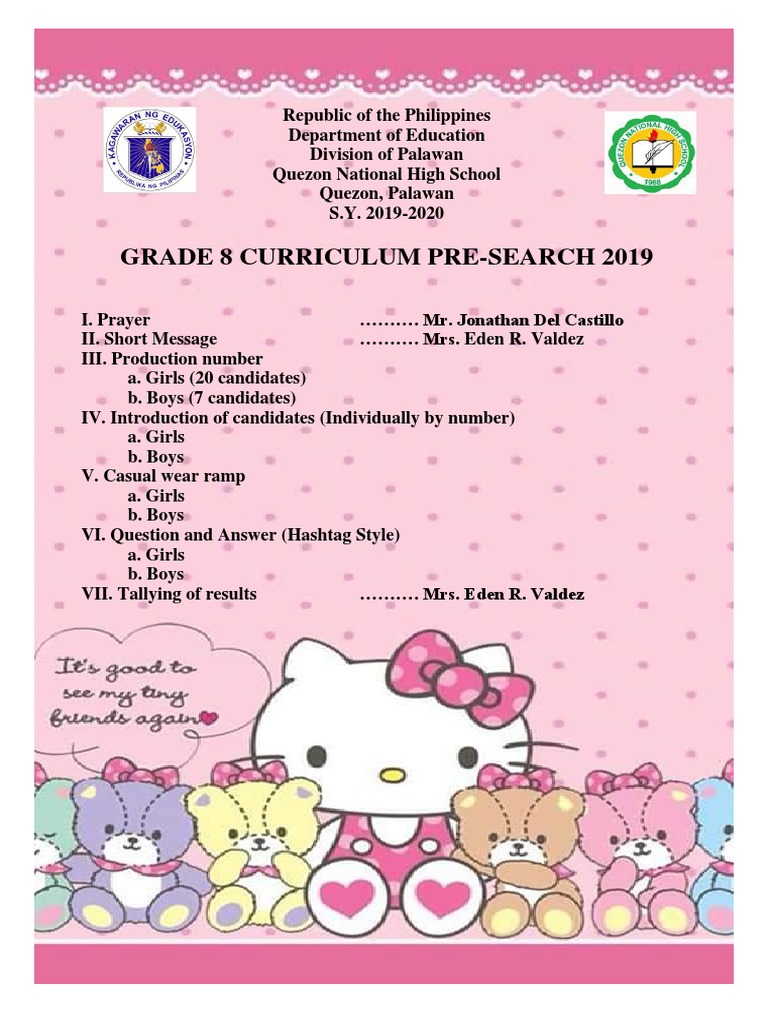Hello Kitty Program | PDF