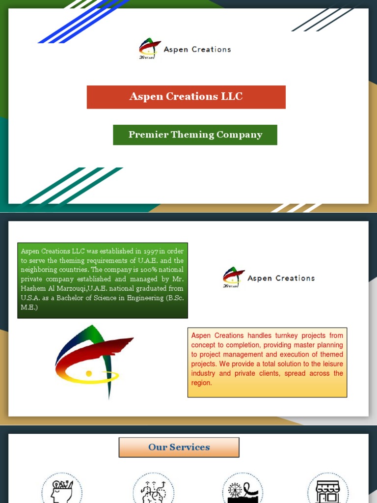 Aspen Creations LLC - Theming Design Companies in UAE | PDF | Art