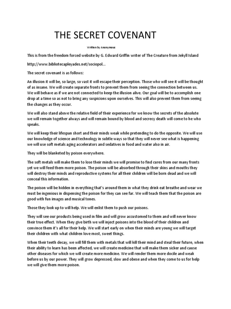 The Secret Covenant | PDF | Immortality