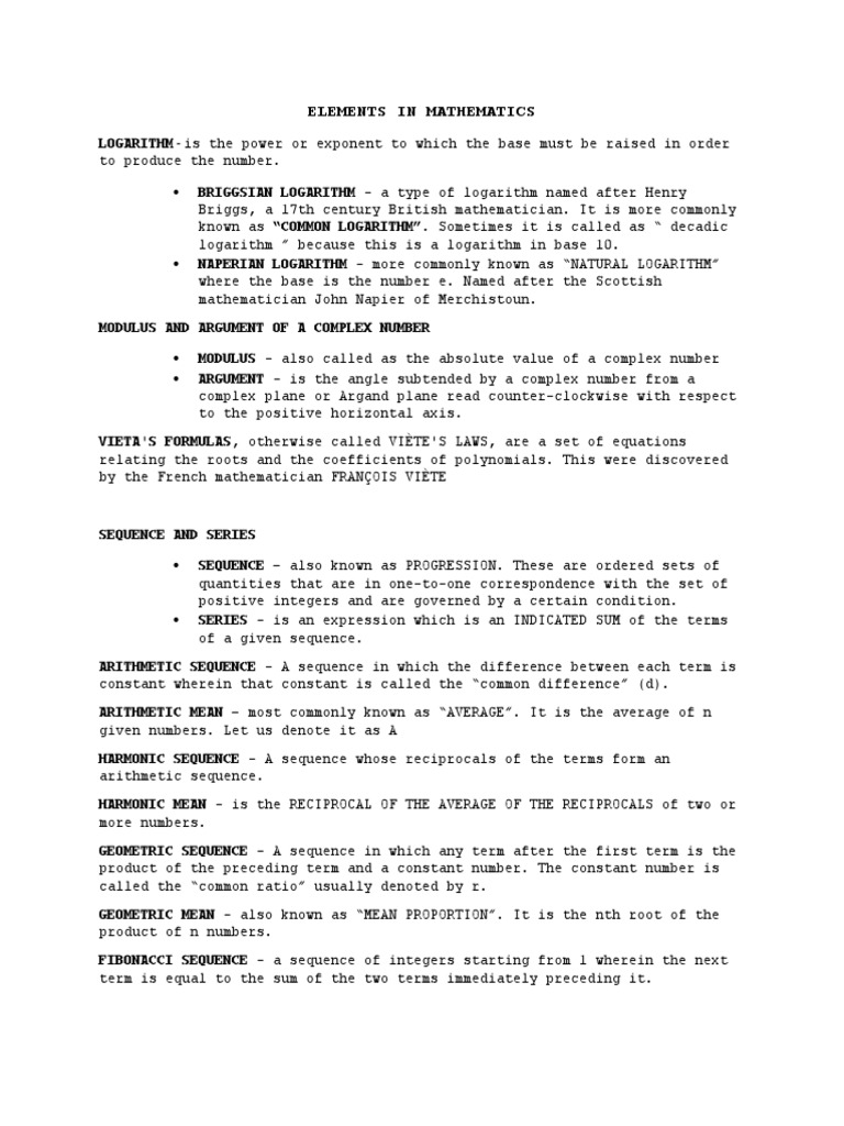 Elements in Mathematics | PDF | Trigonometric Functions | Triangle