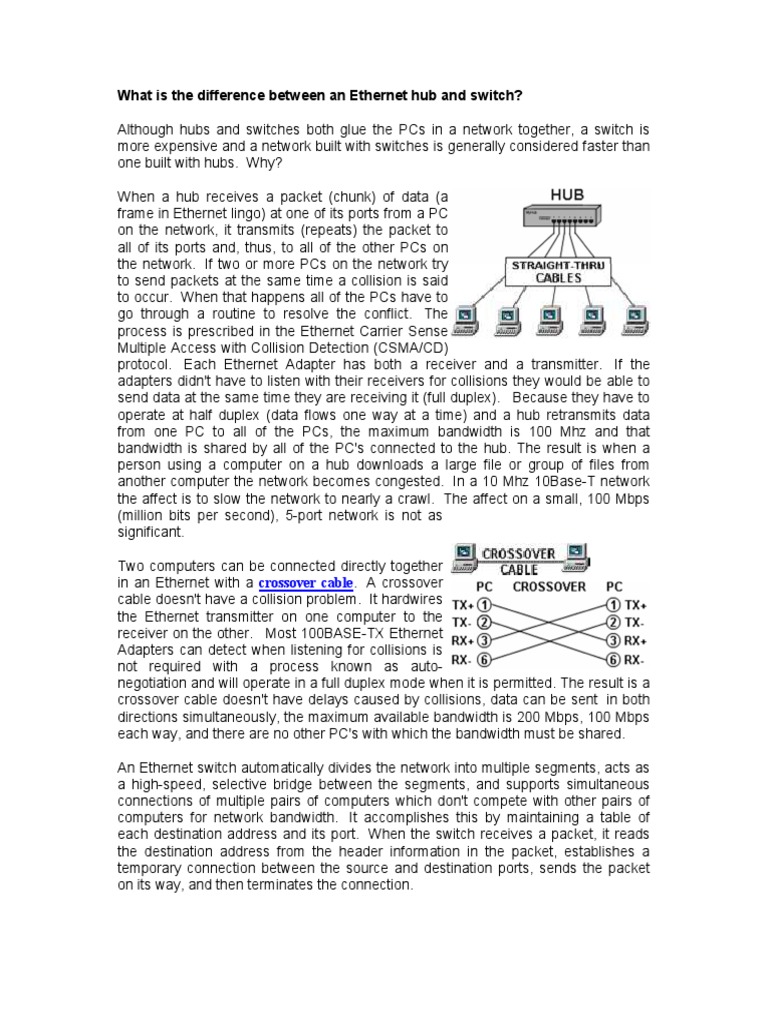Hub Switch Bridge Router Pdf Network Switch Ethernet